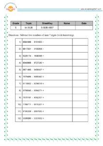 Subtraction Worksheets For Grade 5 - https://eLearning24x7.com