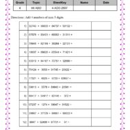 Addition Worksheets For Grade 4 - https://eLearning24x7.com