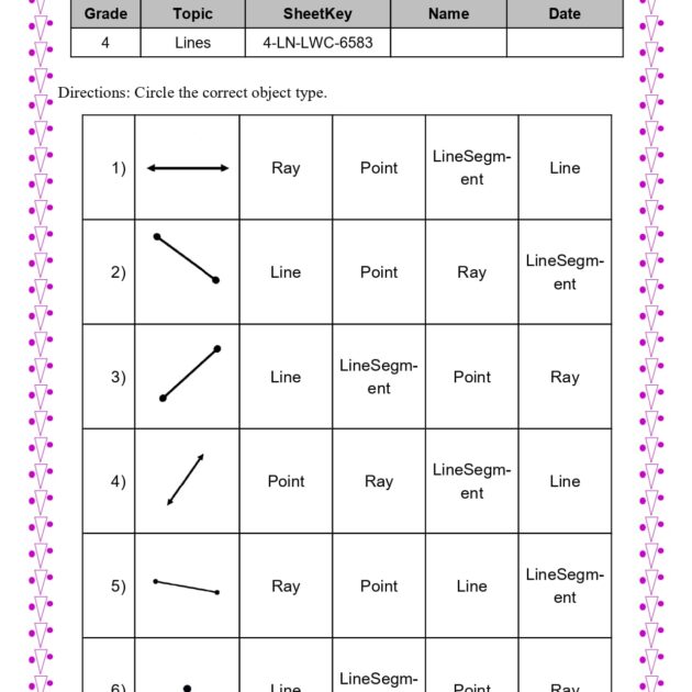 Geometry Worksheets For Grade 4 - https://eLearning24x7.com