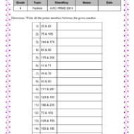 Factors And Multiples Worksheets For Grade 4 - https://eLearning24x7.com