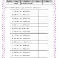 Measurements Worksheets For Grade 4 - https://eLearning24x7.com