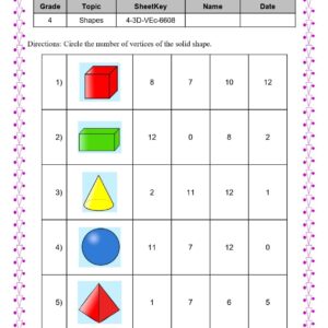 Geometry Worksheets For Grade 4 - https://eLearning24x7.com
