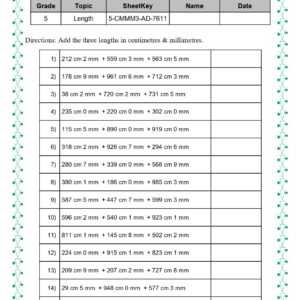 Measurements Worksheets For Grade 5 - https://eLearning24x7.com