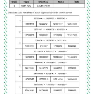 Division Worsheets For Grade 5 - https://eLearning24x7.com