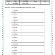 Decimals Worksheets For Grade 5 - https://eLearning24x7.com