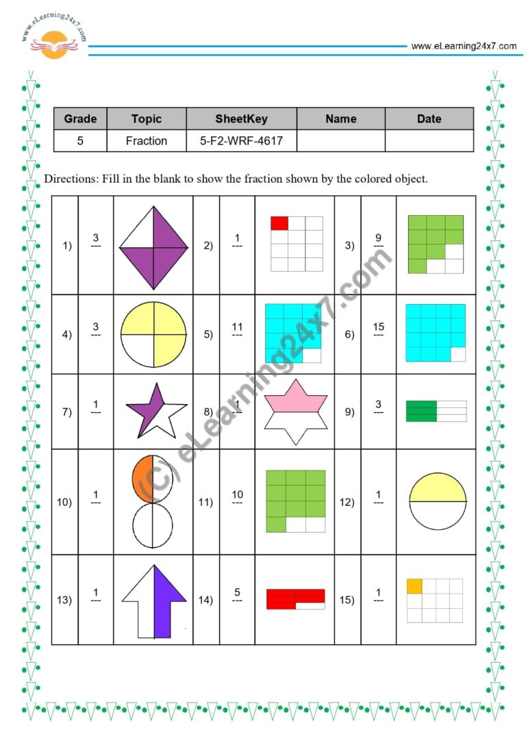 Write Denominator Of Fraction - https://eLearning24x7.com