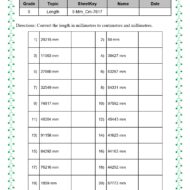 Measurements Worksheets For Grade 5 - https://eLearning24x7.com