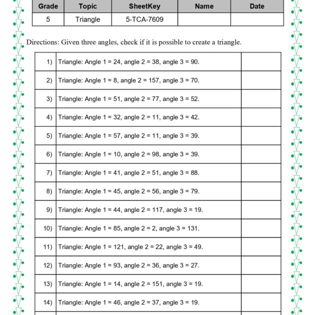 Geometry Worksheets For Grade 5 - https://eLearning24x7.com