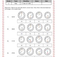 Time Worksheets For Grade 2 - https://eLearning24x7.com