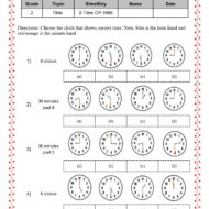 Time Worksheets For Grade 2 - https://eLearning24x7.com