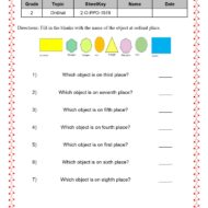 Ordinal Numbers Worksheets For Grade 2 - https://eLearning24x7.com