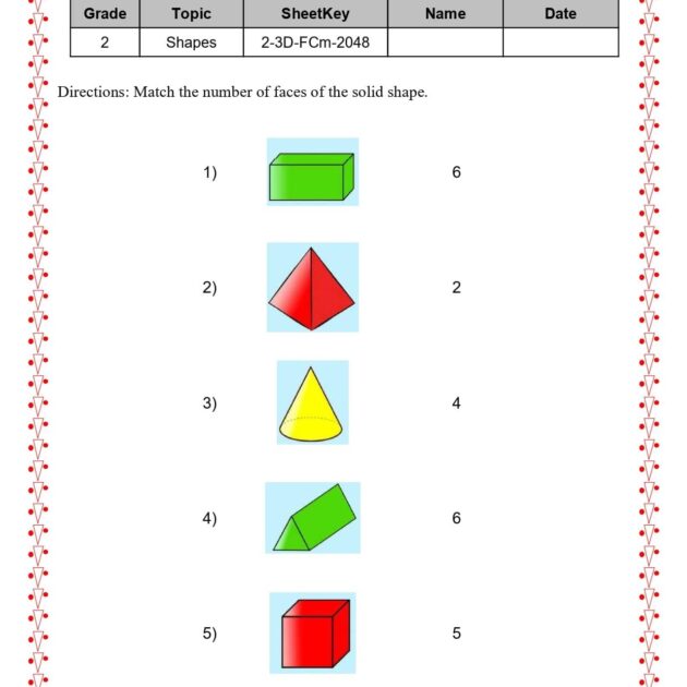 Shapes Worksheets For Grade 2 - https://eLearning24x7.com