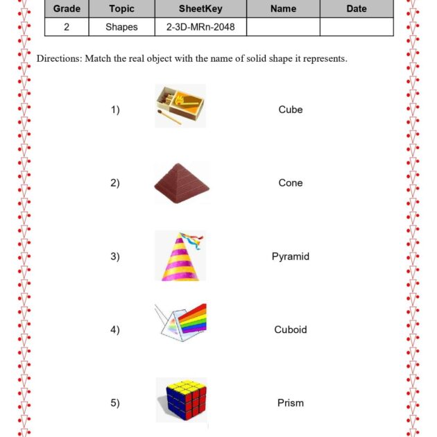 Shapes Worksheets For Grade 2 - https://eLearning24x7.com