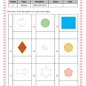 Shapes Worksheets For Grade 2 - https://eLearning24x7.com