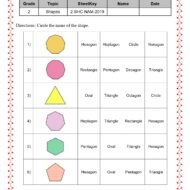 Shapes Worksheets For Grade 2 - https://eLearning24x7.com