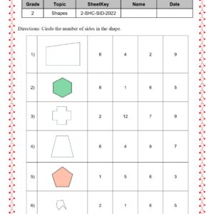 Shapes Worksheets For Grade 2 - https://eLearning24x7.com