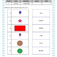 Colors Worksheets For Grade-1 - https://eLearning24x7.com