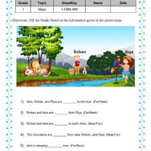 Maps & Directions Worksheets For Grade 1 - https://eLearning24x7.com