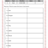 Noun Worksheets For Grade 2 - https://eLearning24x7.com