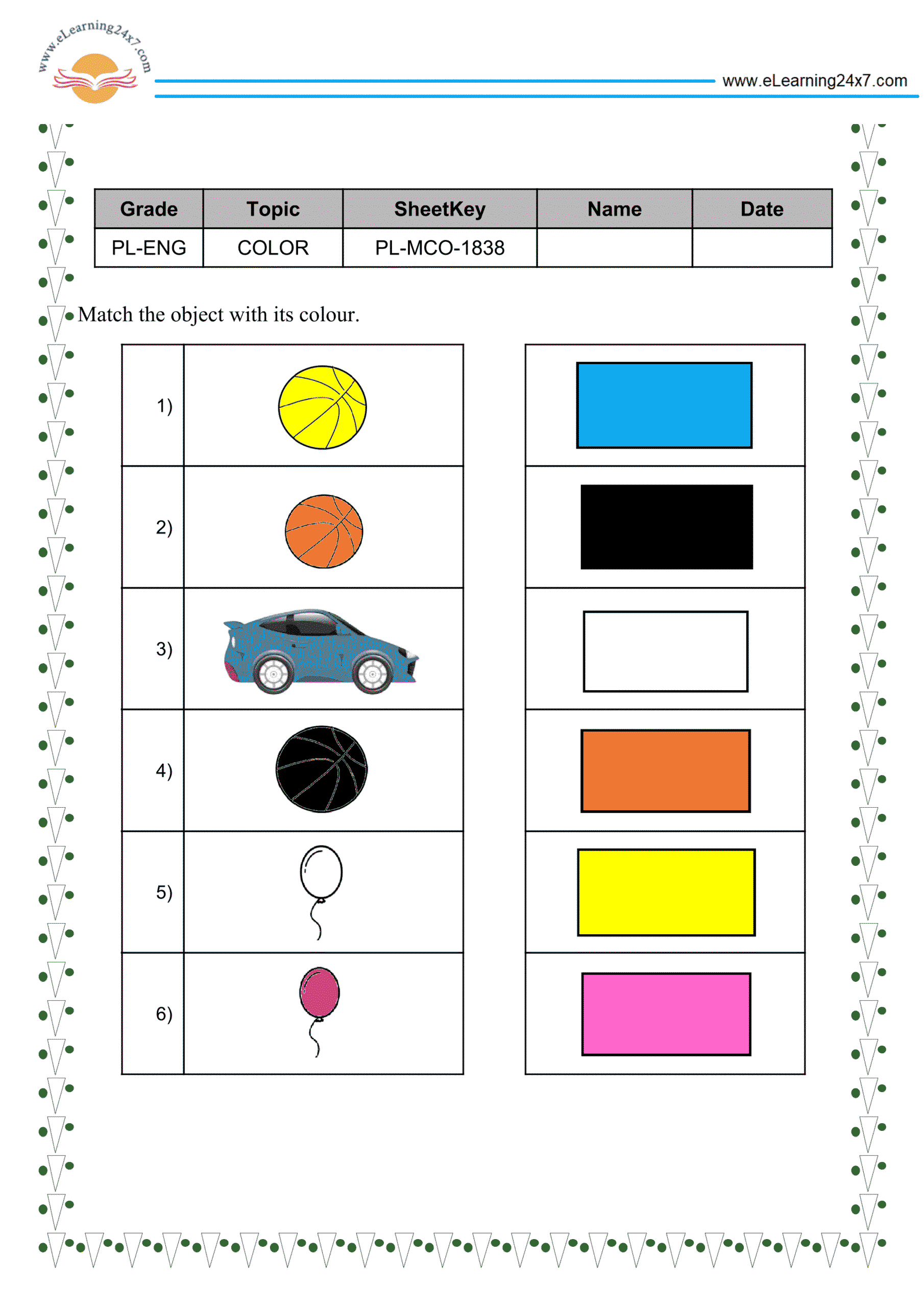 Match The Color - https://eLearning24x7.com