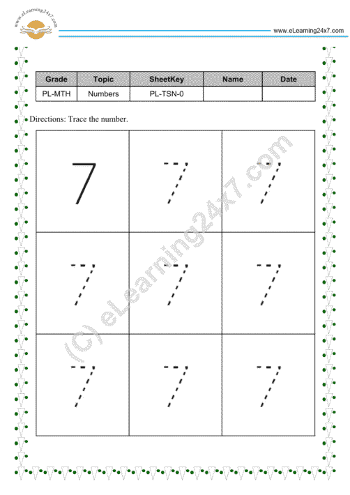 Trace Number 7 - https://eLearning24x7.com