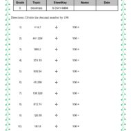 Decimals Worksheets For Grade 5 - https://eLearning24x7.com
